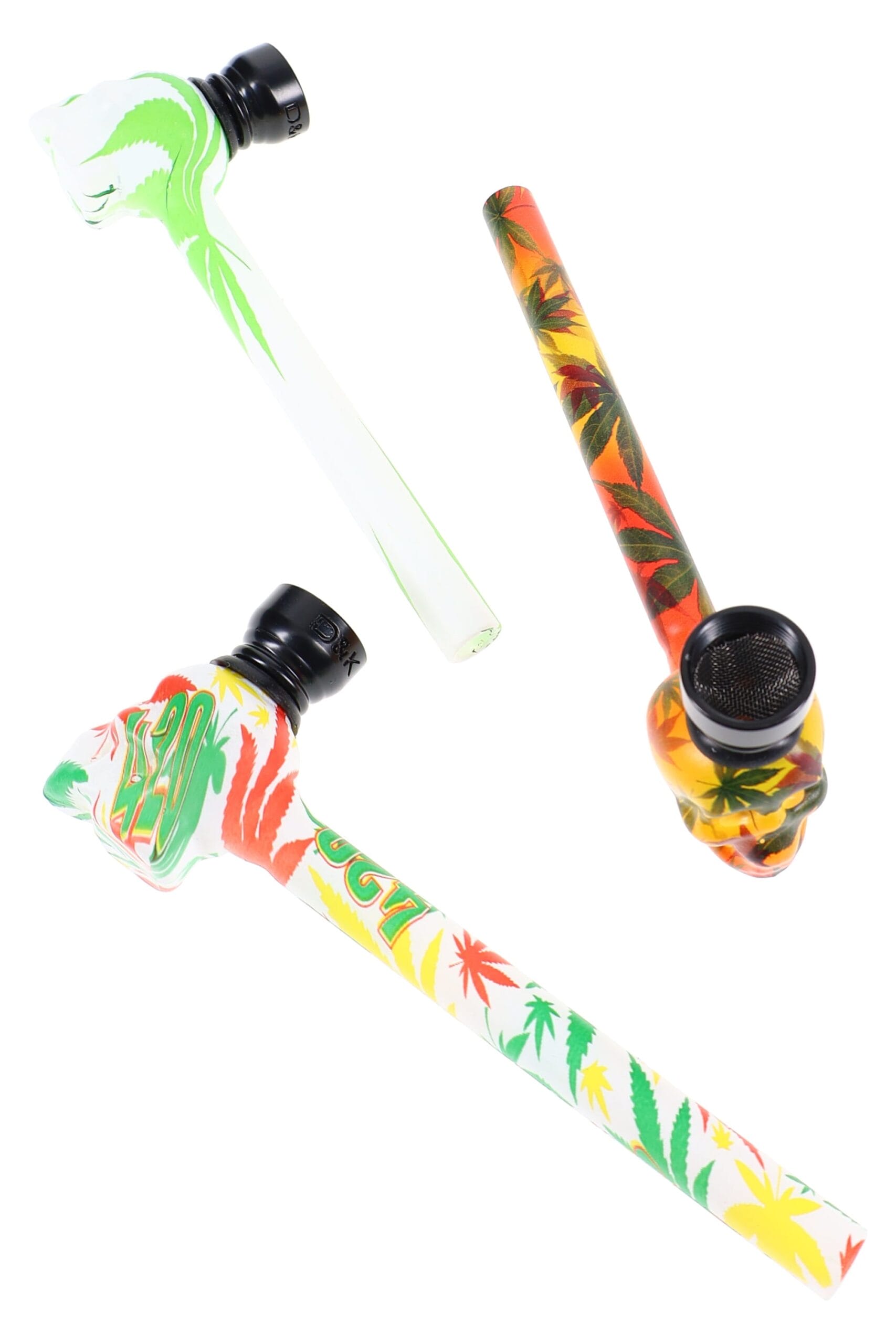 Ceramic Leaf Hand Pipe “Leafy Fist” – 5″ – Assorted Colors | Have a Nug